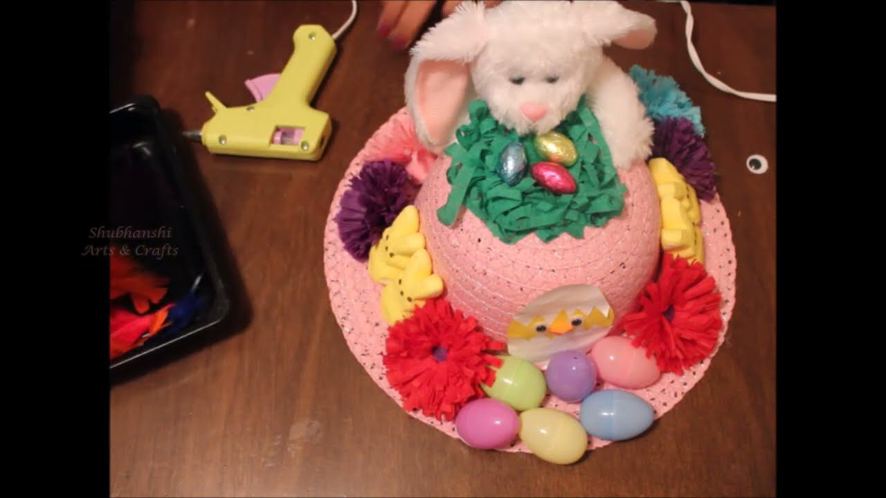 DIY Easter Hat Decoration - 2 | Easter Bonnet Tutorial - 2 - YouTube