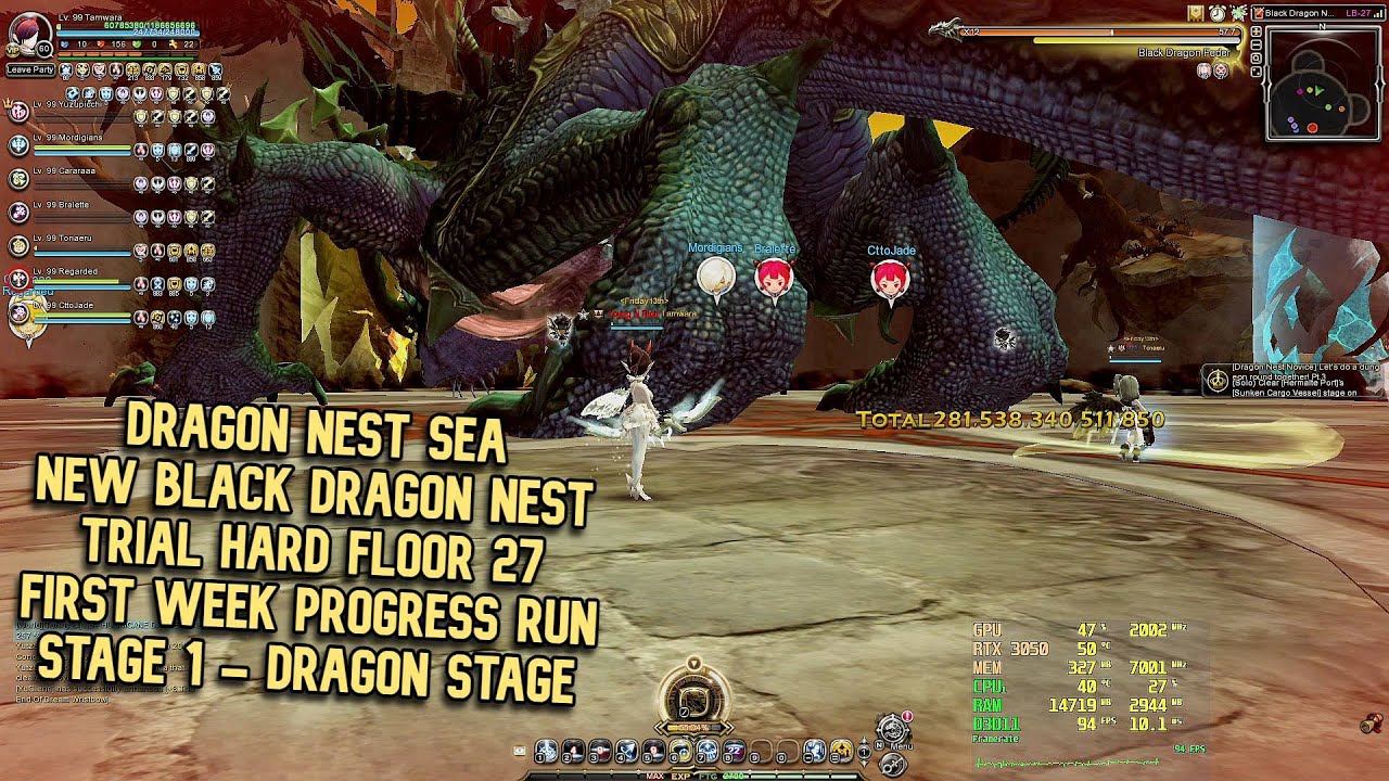 New Black Dragon Nest Trial Hard Floor 27 in DN SEA First Week Progress ...