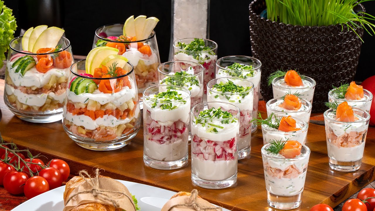 Verrines, czyli przekąski w szklaneczkach z wiosenno-letnimi akcentami z kozim serem i ricottą ...