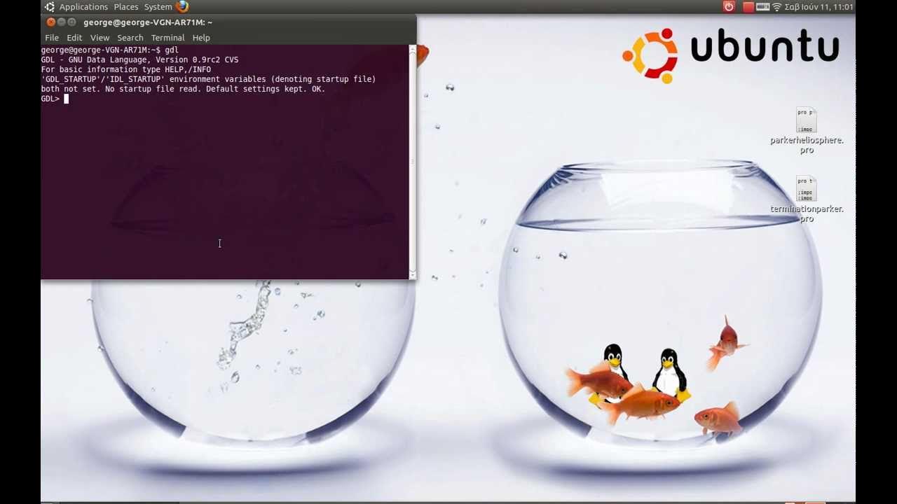 Running a program in Gnu Data Language (GDL) using Ubuntu. - YouTube