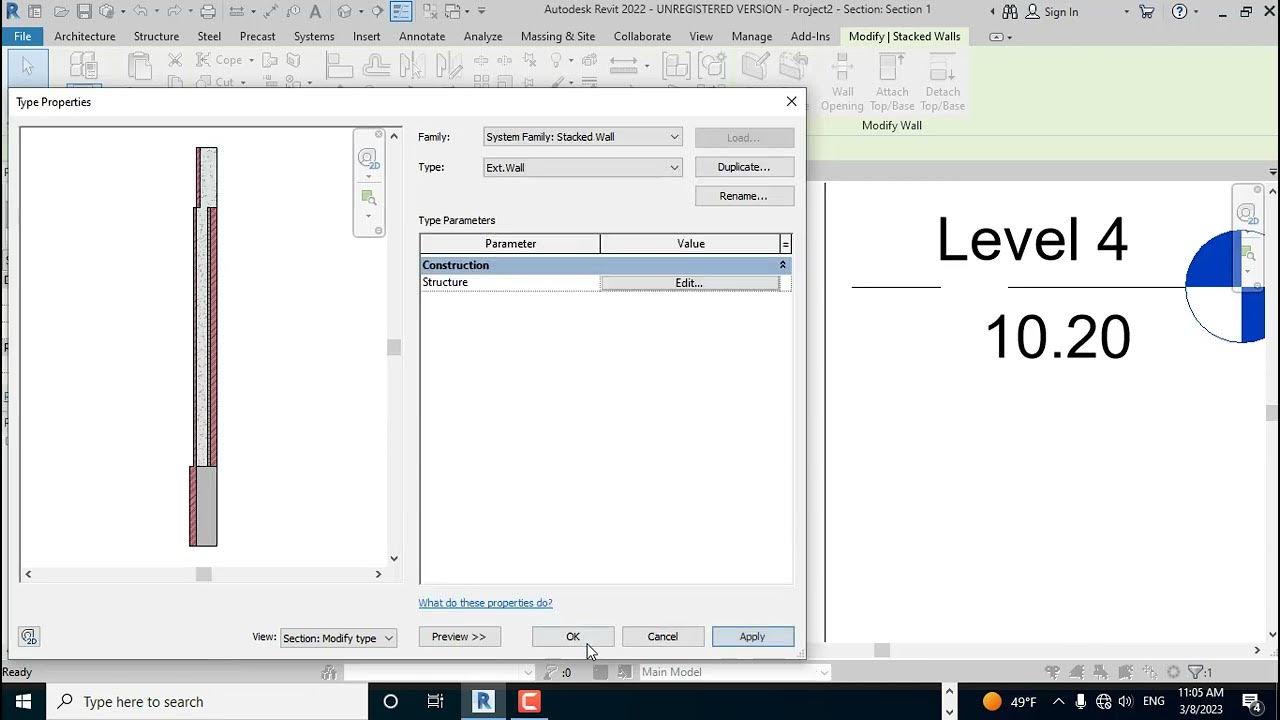 Walls in Revit Tutorial: Wall layers and Stacked Walls - YouTube
