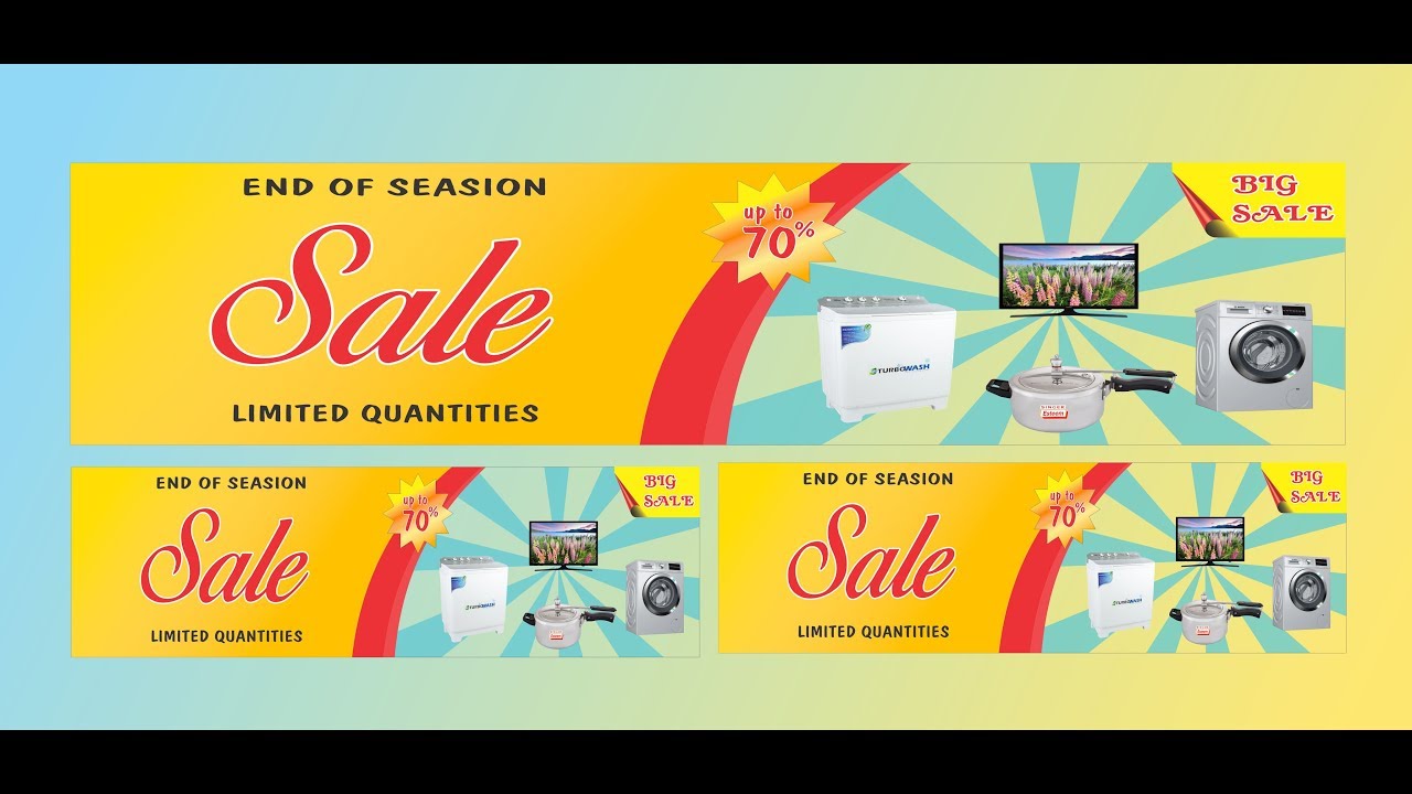 Coreldraw X7 Tutorial - How to make Sale Banner Designs by Graphics ...