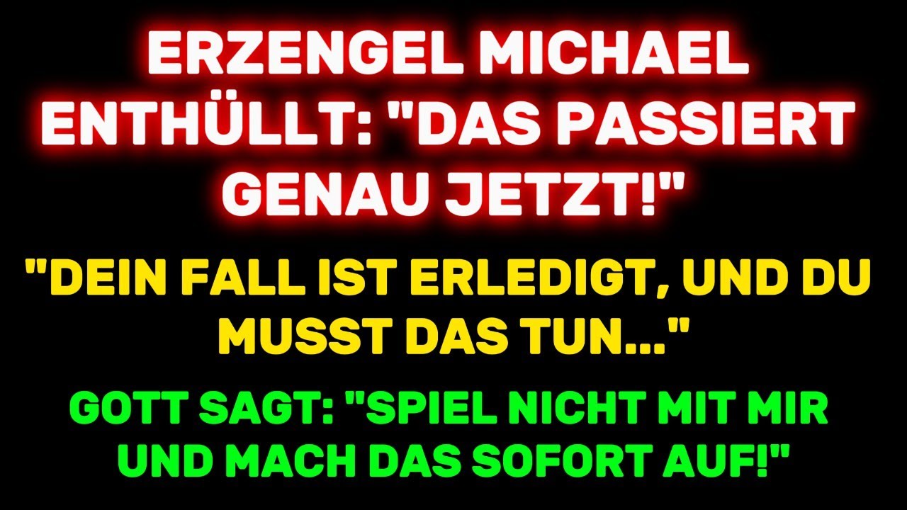 Jesus sagt: "Das passiert heute, weil dein Haus fertig ist und du das ...