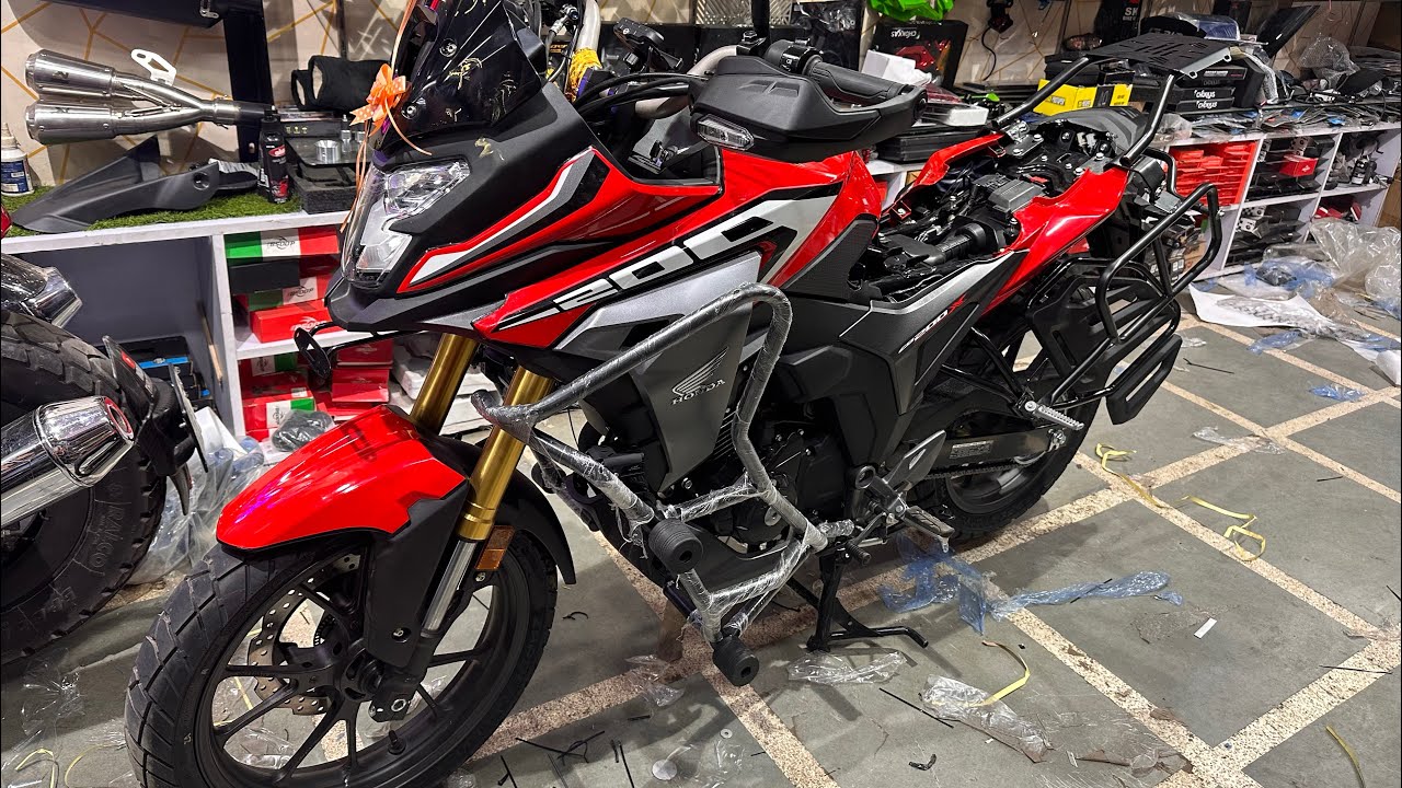 Honda cb 200 Modifications | cb200x Crash guard | Honda cb200x modified ...