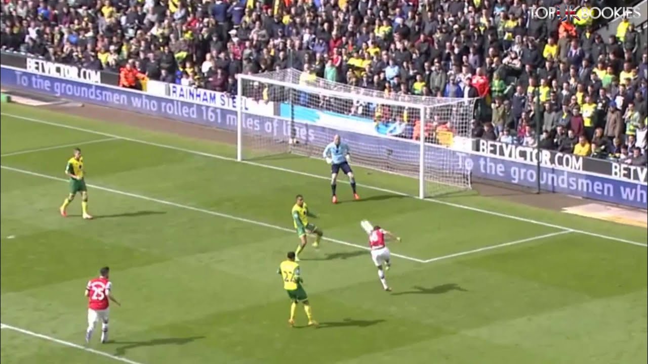 Aaron Ramsey Goal vs Norwich City - YouTube