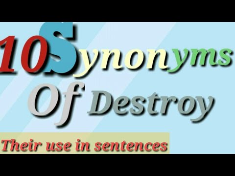 Synonyms of destroy |Synonyms of ruin |Synonyms of annihilate - YouTube