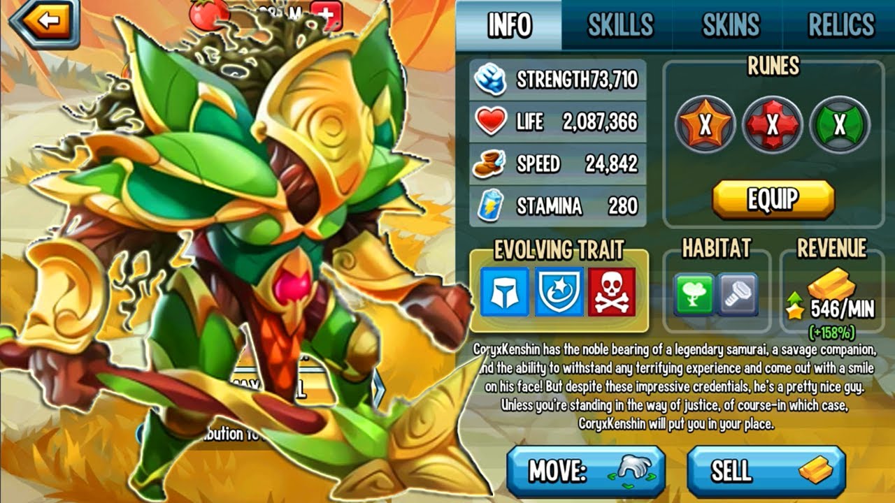 Monster Legends ROOTHORN level 150 New Ancestors Conjuring Pandalf ...