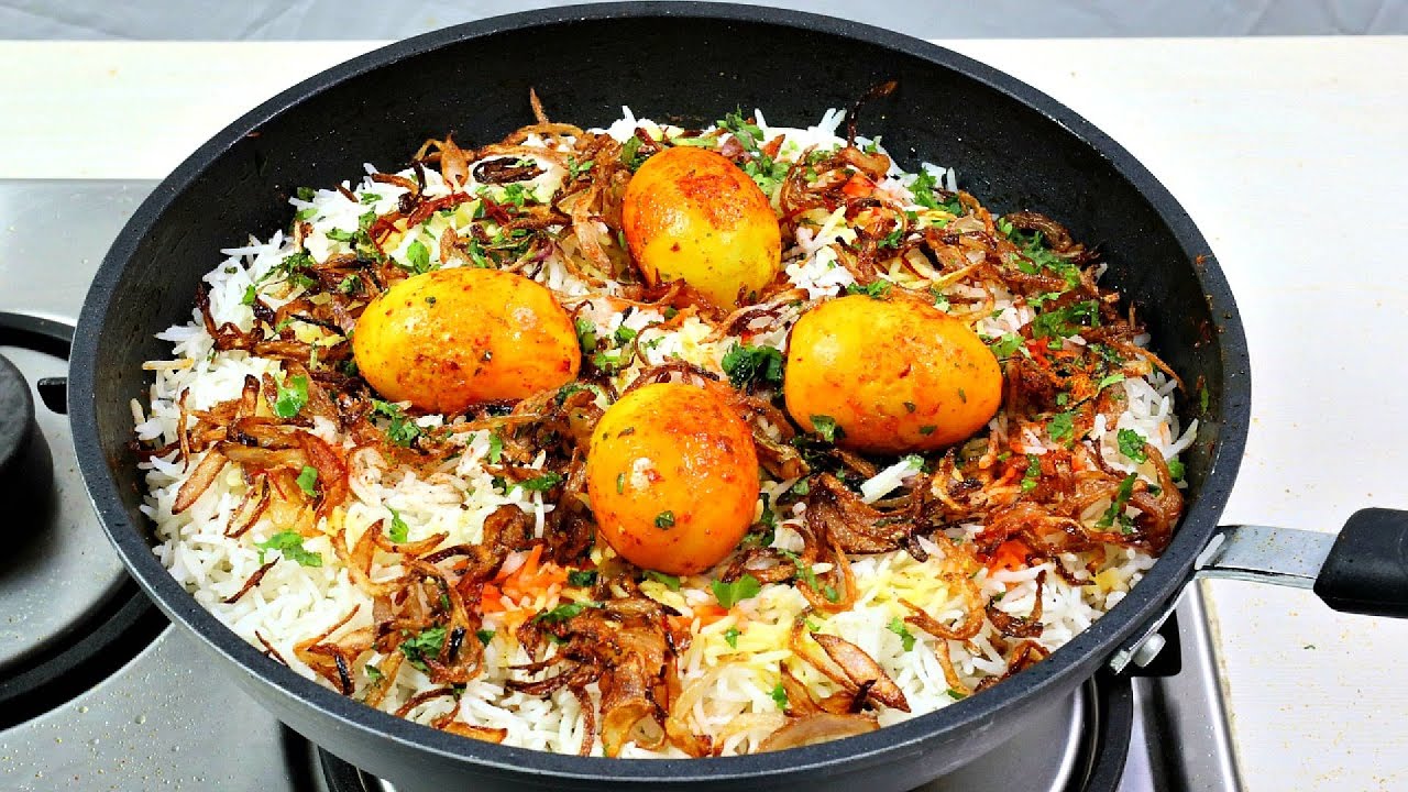 अंडा दम बिरयानी की सबसे आसान रेसिपी | Egg Biryani Recipe | Anda Biryani ...