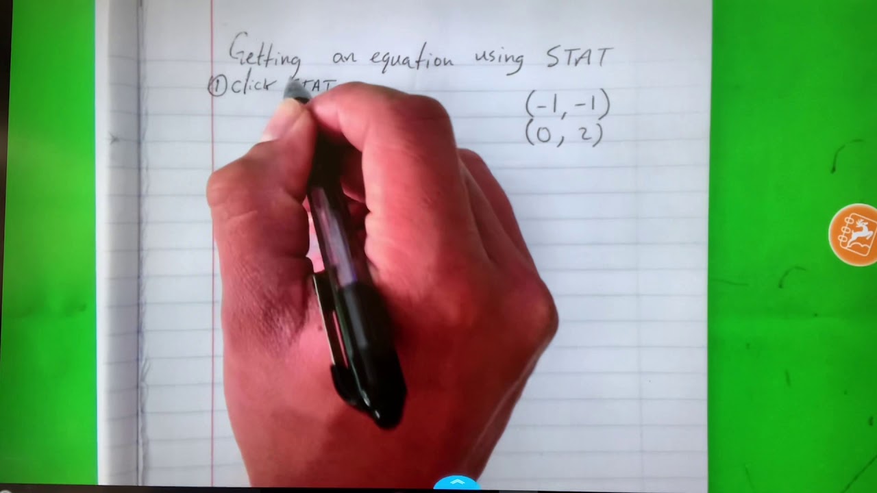 Writing equations using STAT - YouTube
