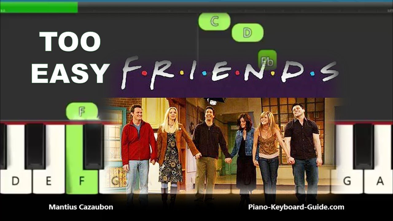 Friends Theme Song Piano Notes - Right Hand, Slow, Very Easy Tutorial ...