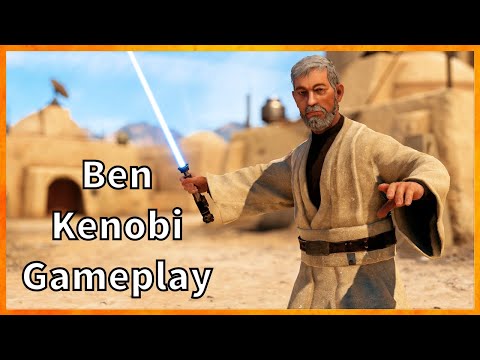 Ben Kenobi Gameplay Star Wars Battlefront 2