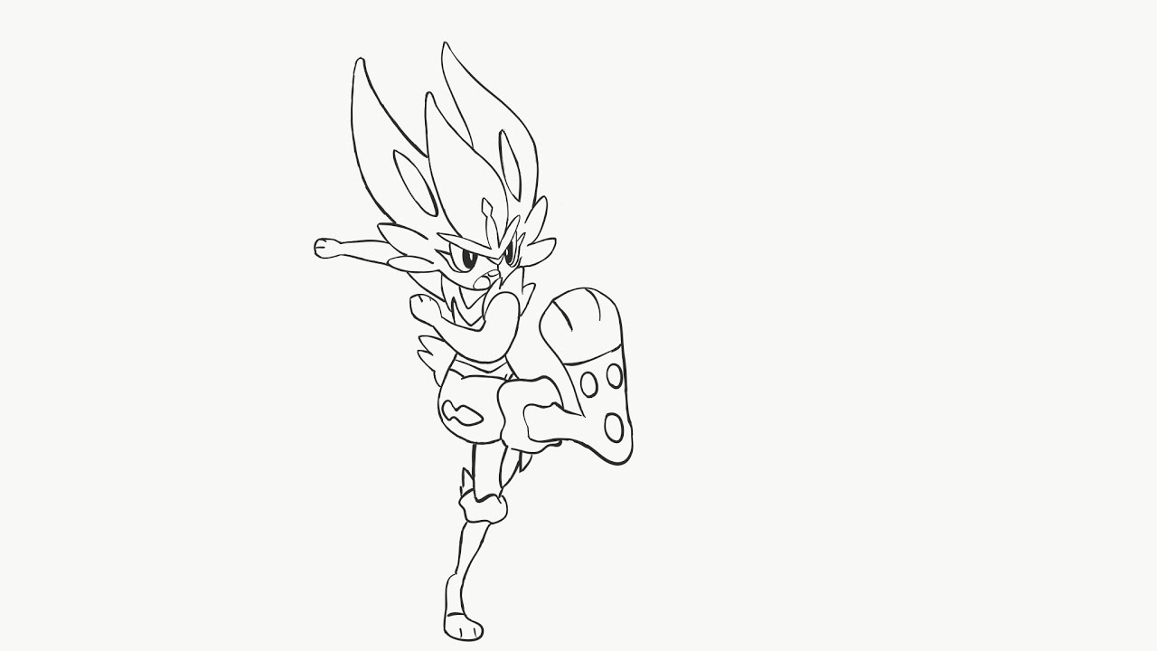 How to draw Cinderace from pokémon step by step Mr wow draw - YouTube