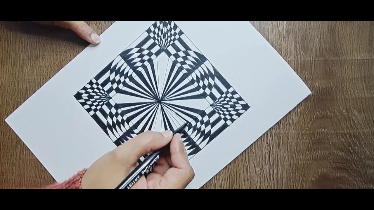 How to Draw an Optical Illusion Art| Illusion Drawing| Illusion Art for ...