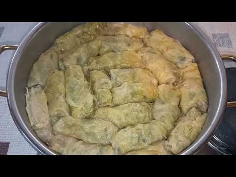 Dolma Kələm Dolması Hazırlanması Bişirilməsi Ləzzətli Dadlı 