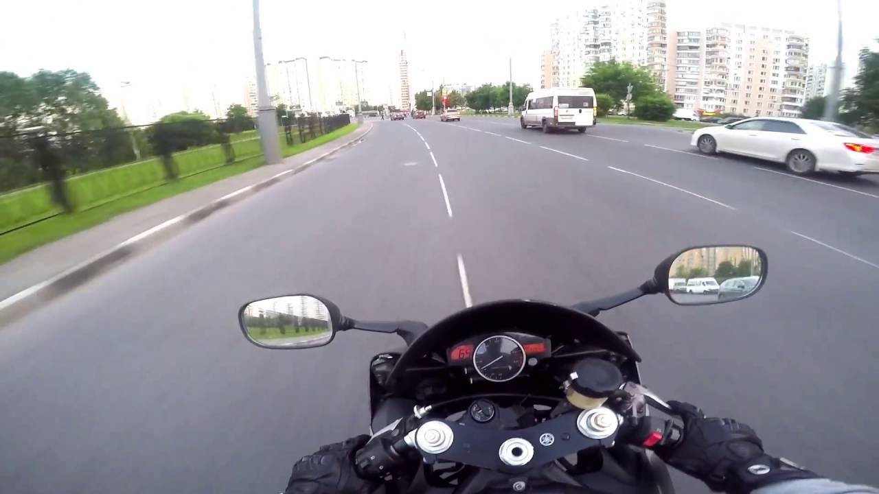 Покатушки Yamaha R6 hero 4 silver superview - YouTube