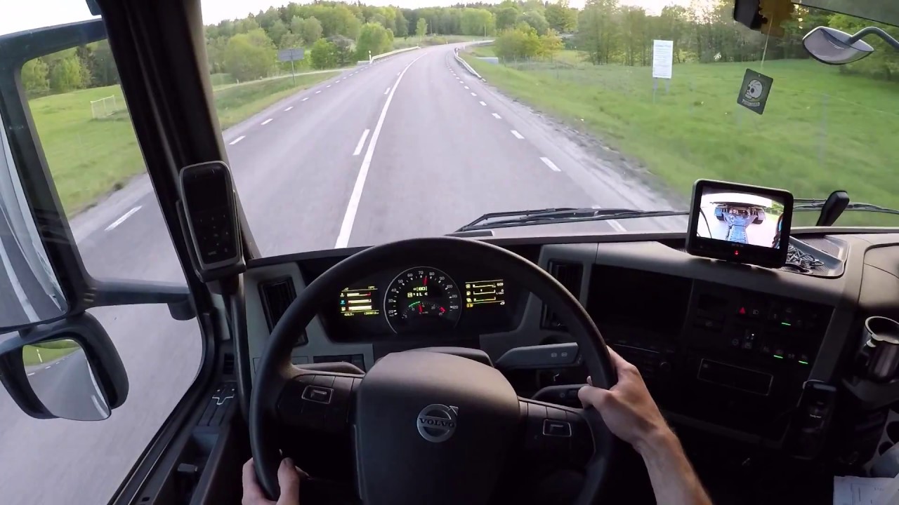 Relaxing Sunset Drive, Truck + trailer. (POV) - YouTube