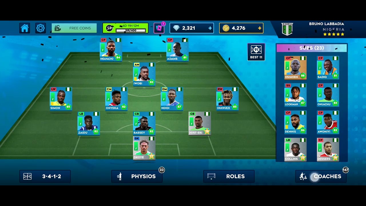 Nâng cấp max Osimhen 83 5 dòng 100 - DLS 2024 - YouTube