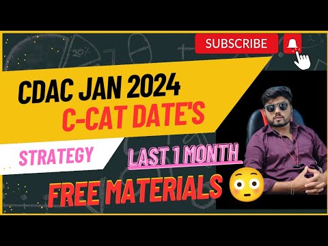 CDAC CCAT DATE | PLACEMENT| free study material #cdac #pune #acts # ...