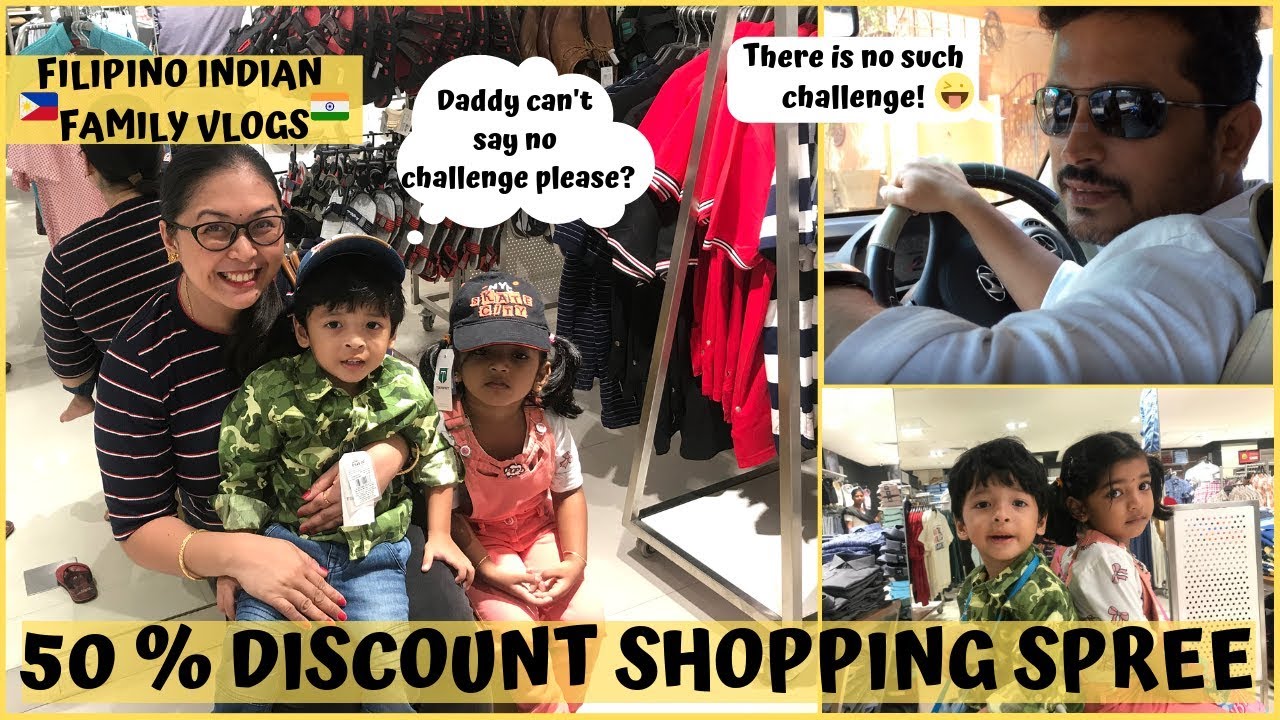 SHOPPING SPREE 50% DISCOUNT | Filipino Indian Family Vlog #73 - YouTube