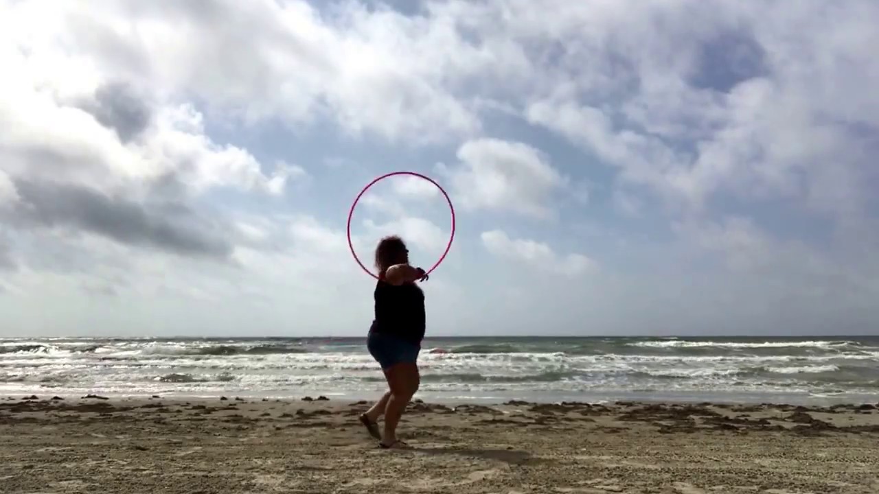 Galveston beach hula hoop flow - YouTube