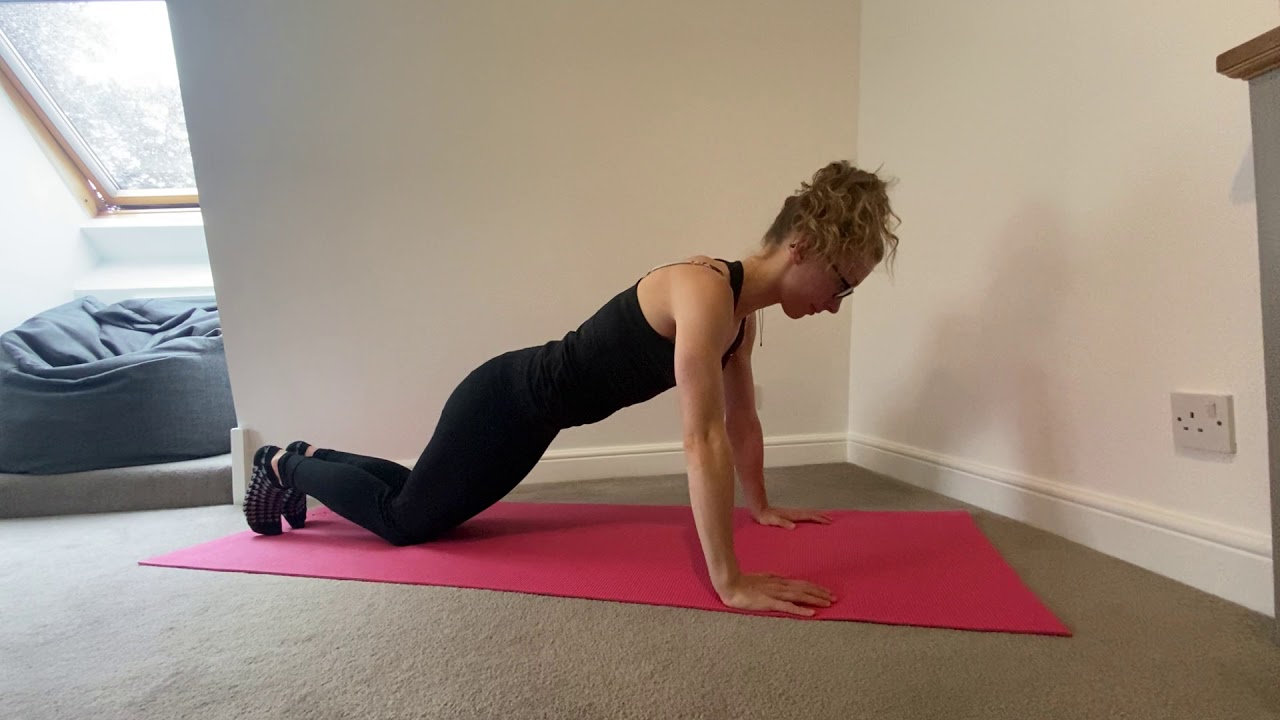 Wide Arm Press Ups on Knees - YouTube