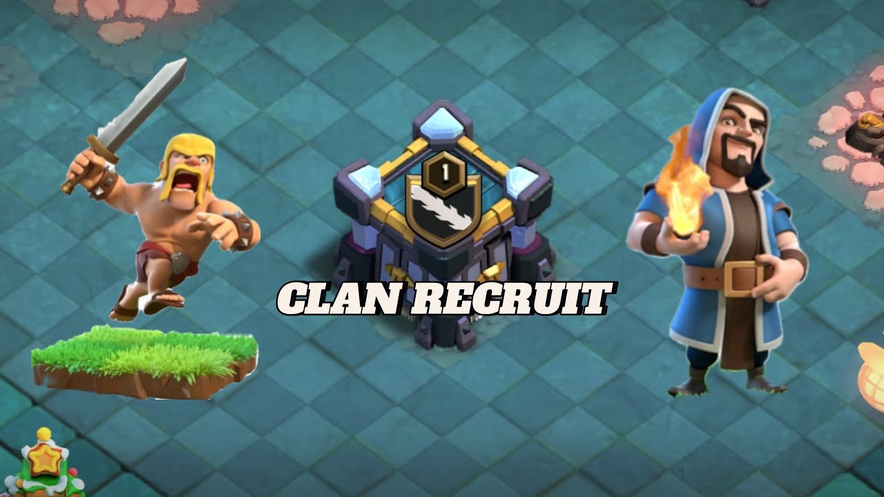 CLAN RECRUIT JOIN NOW!!! CLASH WITH THE CLANS - YouTube