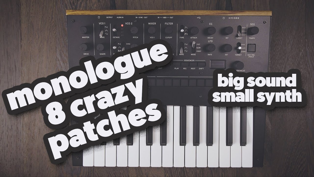 8 crazy big patches for the little Korg Monologue (sound demo) - YouTube