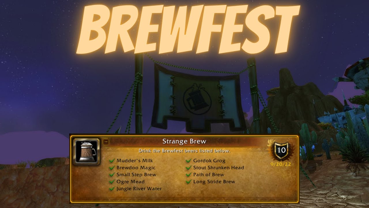 Achievement Strange Brew Brewfest Event World of Warcraft Wrath of the ...