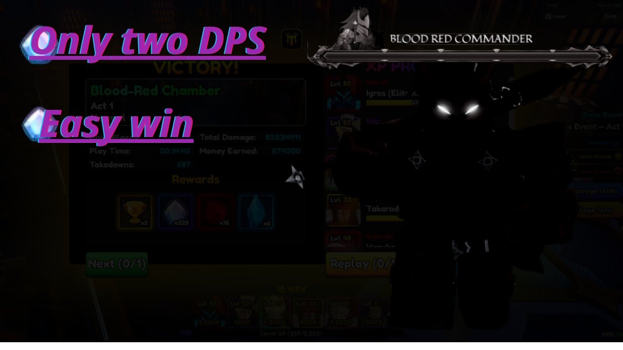 Anime Vanguards Blood Red Commander only two DPS - YouTube