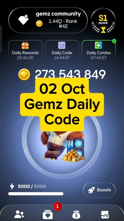 Gemz Daily Code 02 Oct | Gemz Daily Code Today| Gemz Daily Cipher word LPTOKEN October 02, 2024 ...