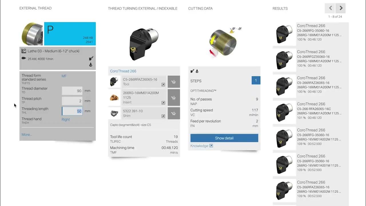 SANDVIK Create NC program for OptiThreading™ - YouTube