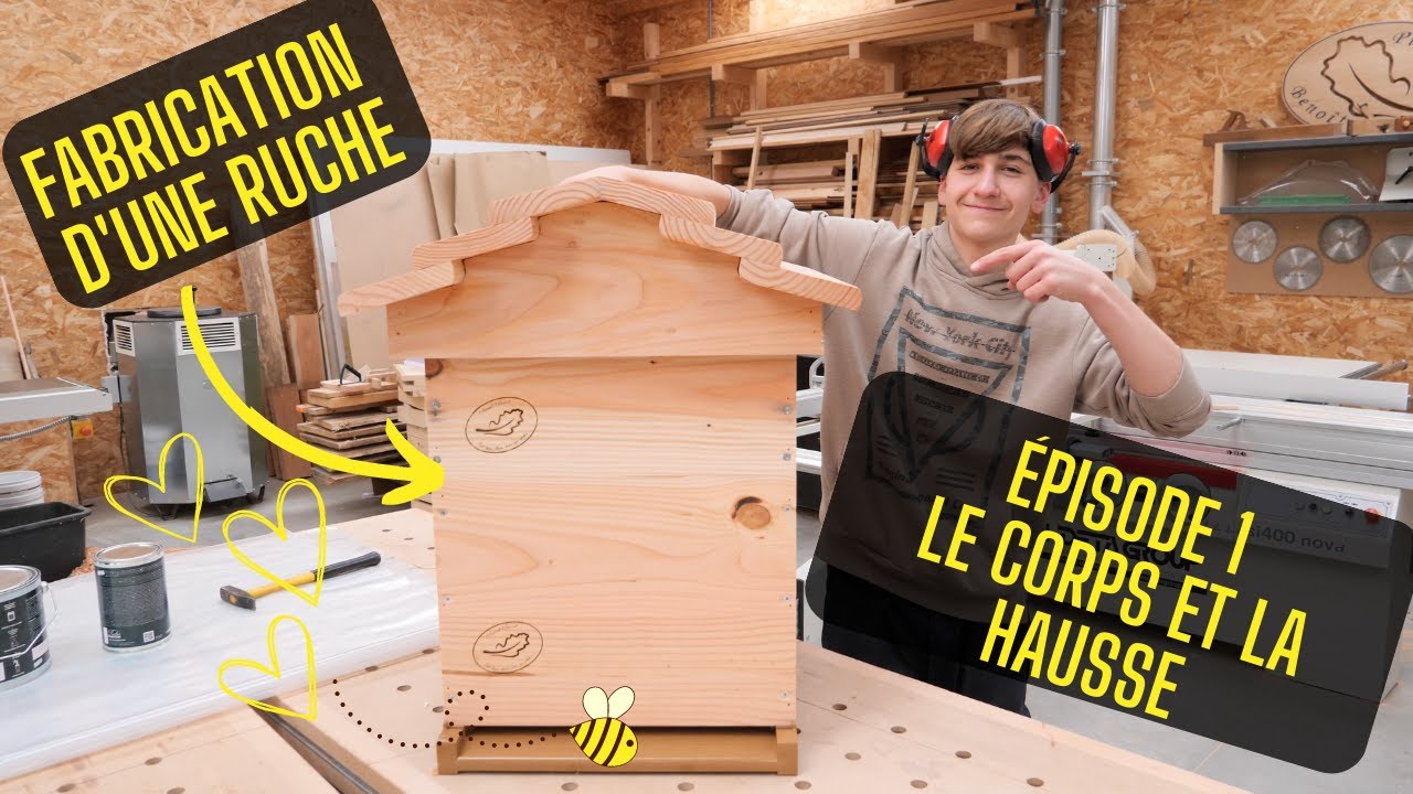 fabrication détaillée d'une ruche et Hausse Dadant 10 cadres - YouTube