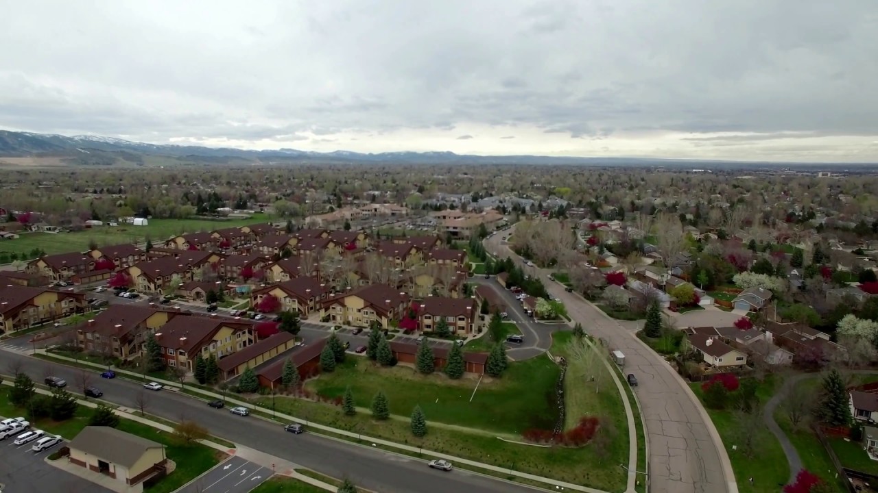 Bird's-eye View on a Small Town - YouTube