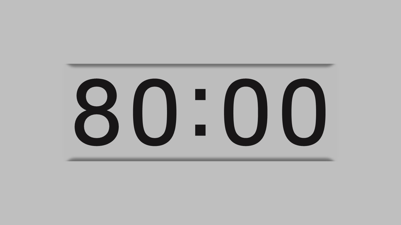 80 Minute Timer - Slide Down Effect - YouTube