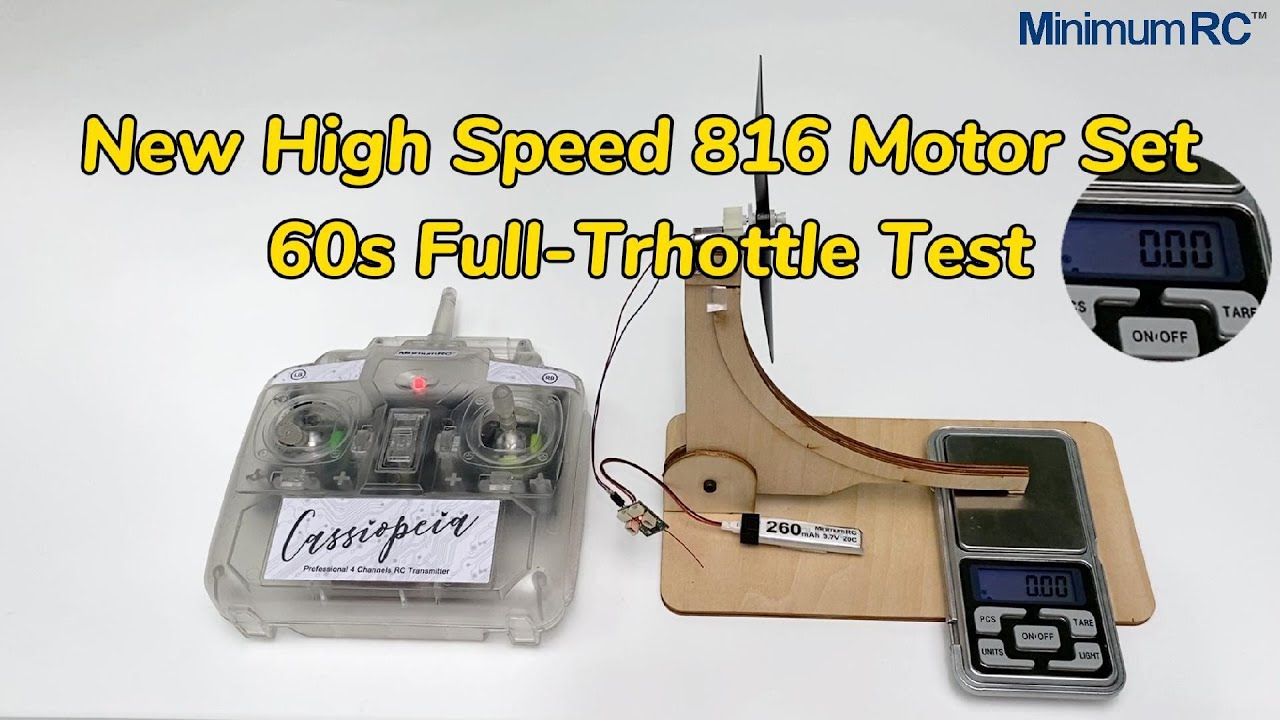 New High Speed 816 Motor Set 60s Full-Trhottle Test - YouTube