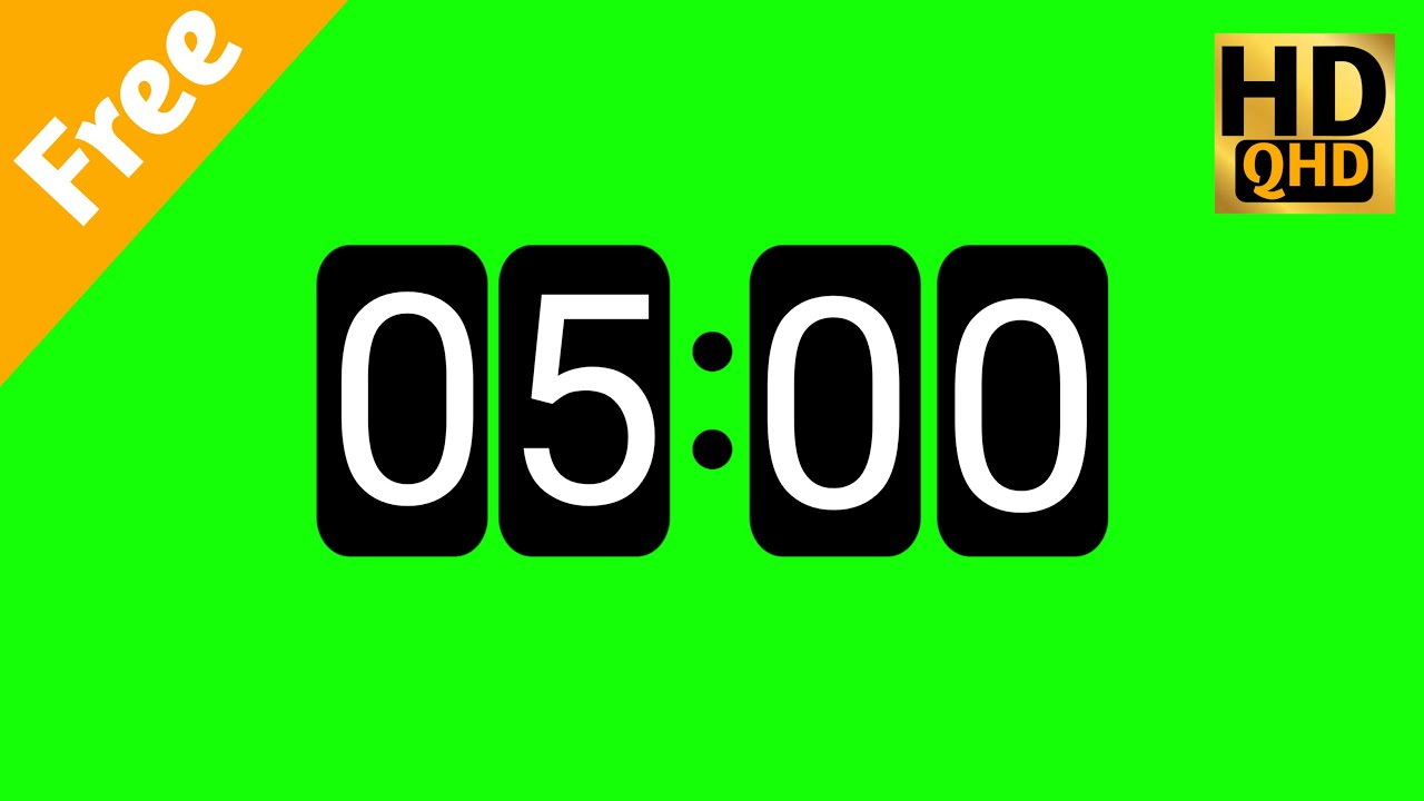 Countdown Green Screen 5 minutes ।। countdown green screen #habibur ...