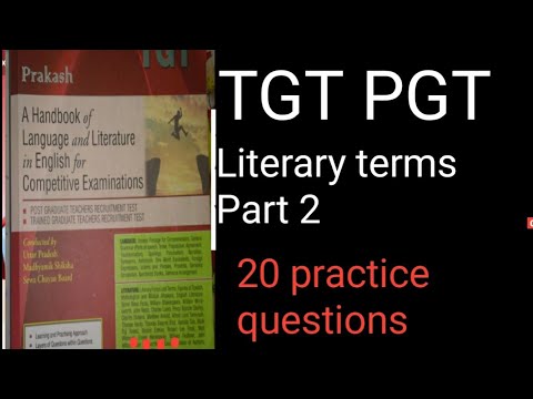 literary terms Part 2 #tgt #tgtpgtexam #pgt #practice #english #pyqs # ...