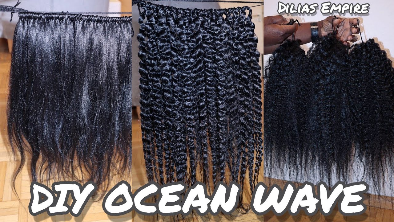 DIY Ocean Wave Crochet Hair | DIY Crochet Braids Using Braiding Hair ...
