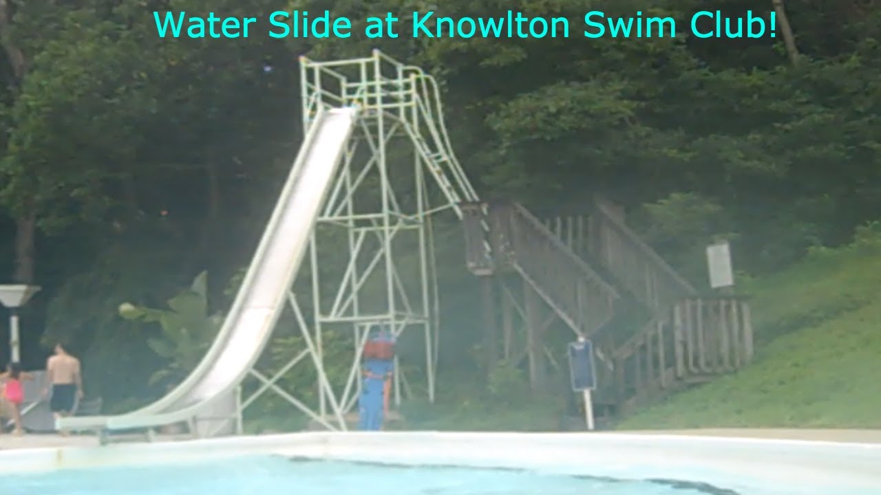 Water Slide at Knowlton Swim Club in Media Pennsylvania. - YouTube