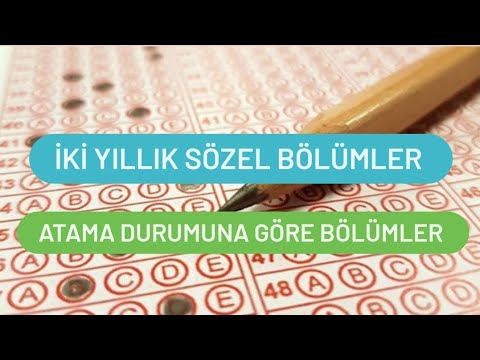 Sözel 2 Yıllık Bölümler / İki Yıllık Sözel Bölümler Nelerdir