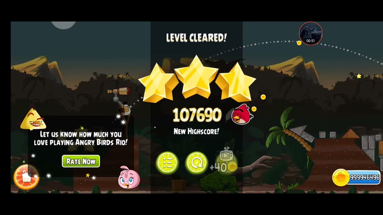 Angry Birds Rio - All Last Level Bonus - Chapter - 1-4 - Three Star ...