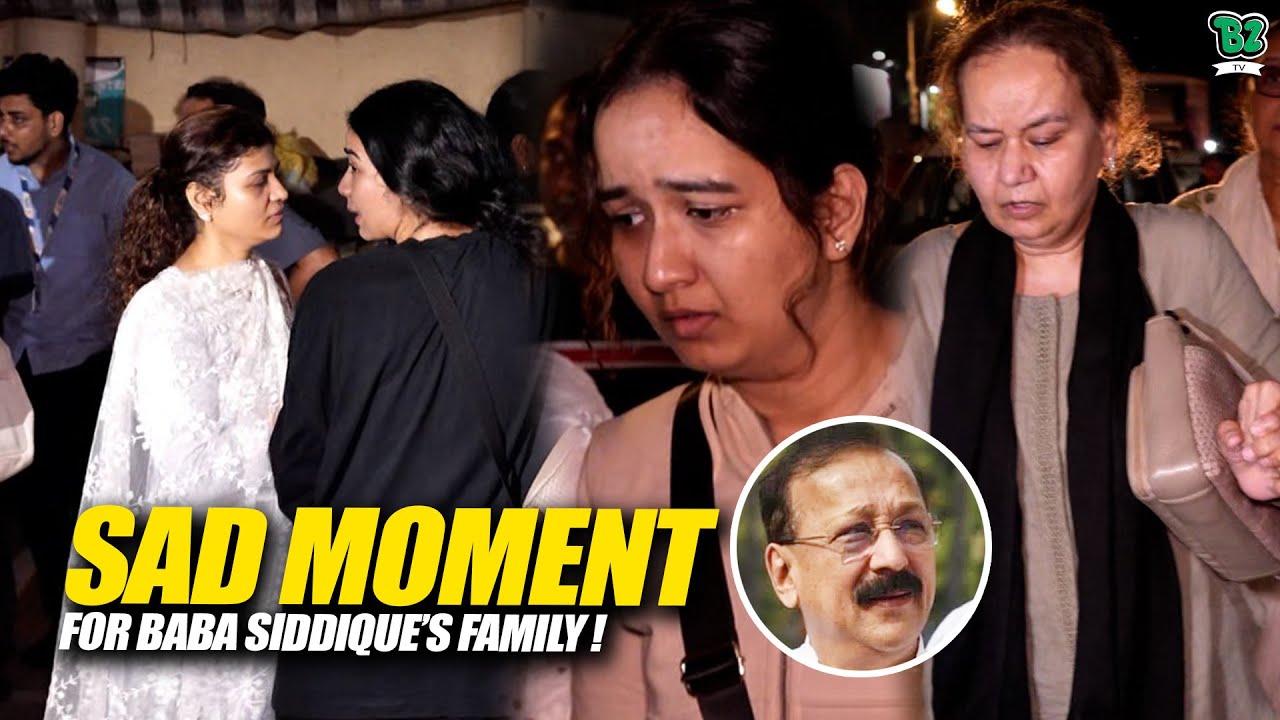 Baba Siddique's Family Members SAD Moment Outside Hospital - YouTube