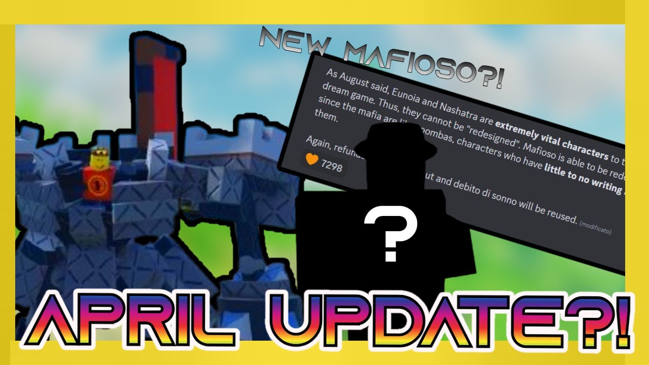 NEW UPDATE APRIL?! UPCOMING NEW MAFIOSO REDESIGN?! NEW KILLER ...