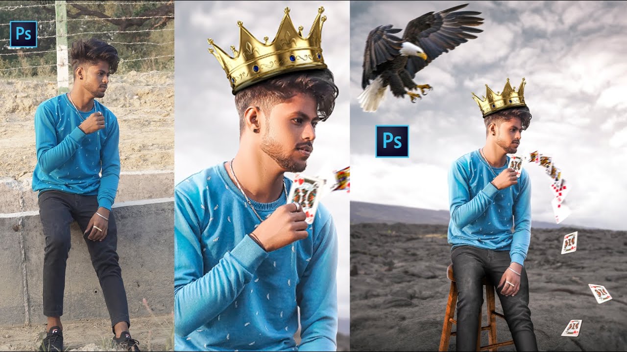Ekka Card Photo Editing Crown King Manipulation Photoshop Edit Rk ...