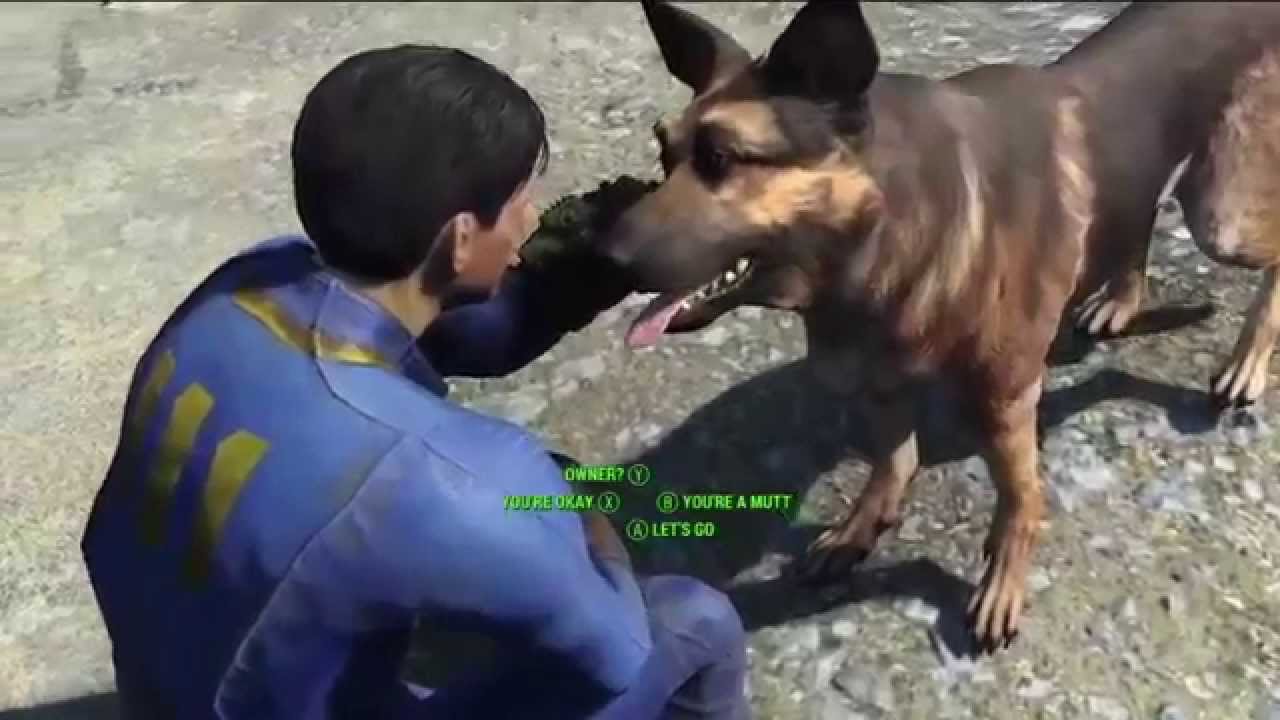 FALLOUT 4 OFFICIAL GAMEPLAY - DOG REVEALED + MOLE RAT MASSACRE! - YouTube