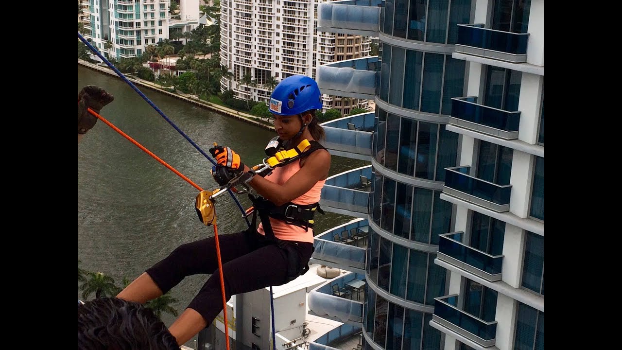 Constance Jones goes Over The Edge in Miami - YouTube