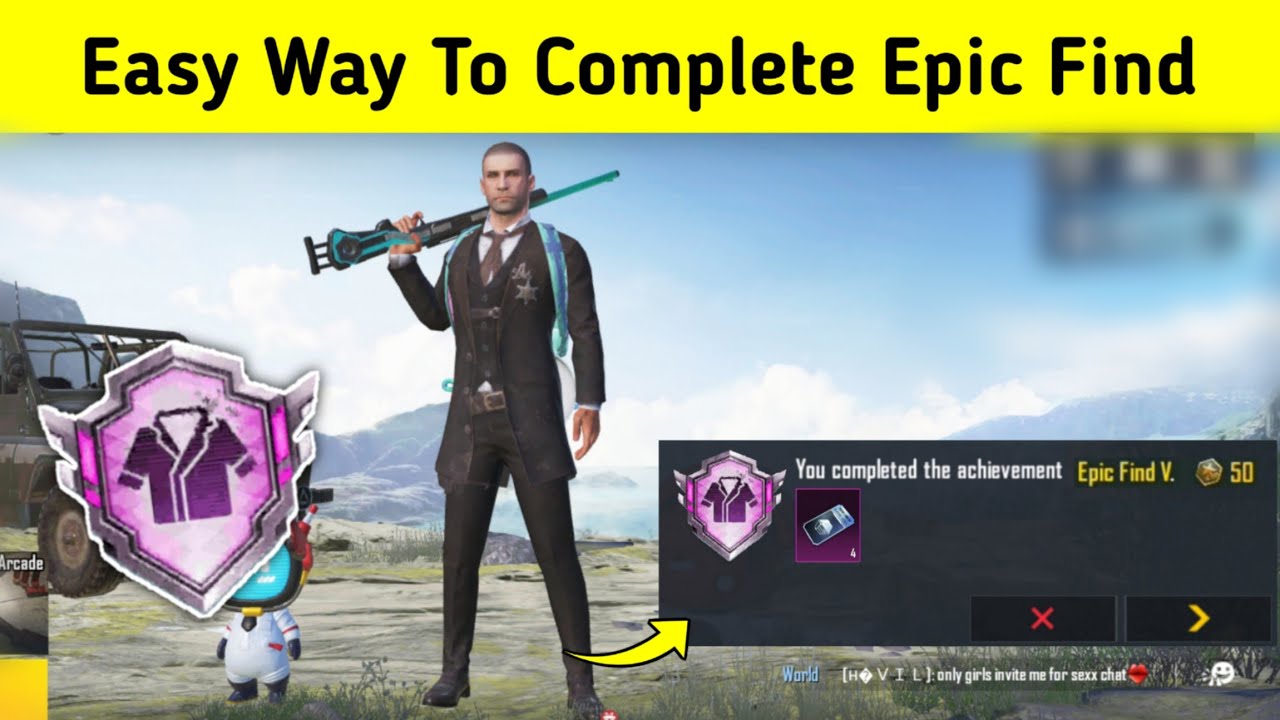 Easy Way To Complete Epic Find Achievement In Bgmi | Pubg | How To ...