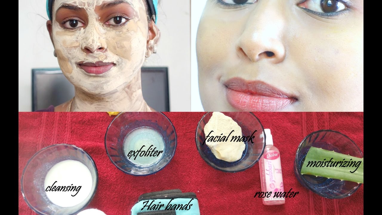 Facial at Home- Basic Home Facial step by step method. - YouTube