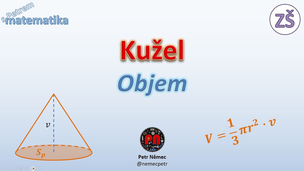 Objem kužele - Matematika 9 ZŠ - YouTube
