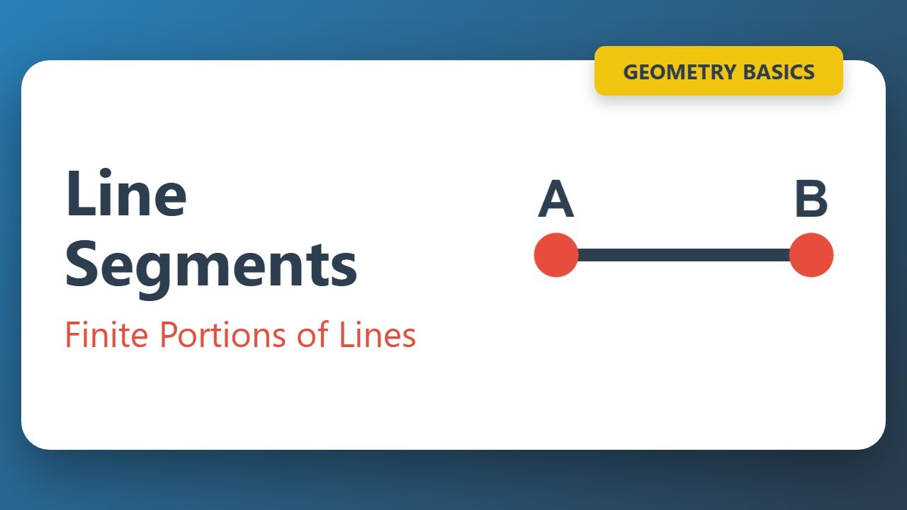 Line Segments: Finite Portions of Lines | Geometry Basics - YouTube